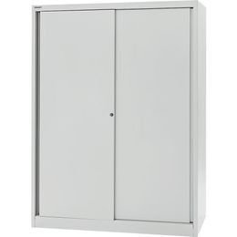 Bisley Schiebet&uuml;renschrank ECO, 3 Fachb&ouml;den, 4 Ordnerh&ouml;hen, lichtgrau