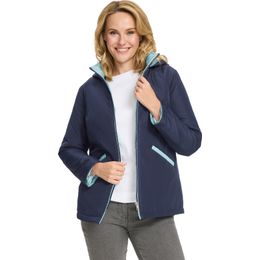 Damen Jacke mit Druck-Motiv marine, Gr&ouml;&szlig;e 44