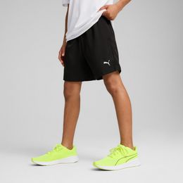 Shorts Puma "TAD ESS WOVEN SHORTS B", Jungen, Gr. 140, N-Gr, schwarz (Puma schwarz), Twill, Obermaterial: 100% Polyester, unifarben, regular fit normal, Hosen Shorts, mit dryCELL Technologie, feuchtigkeitsableitend, mit Kordelzugbund