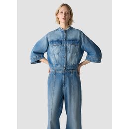 Blouson Lecomte "Jacke", Damen, Gr. 46, hellblau, 100%Baumwolle, gerade, gerader Abschluss, Jacken Blouson