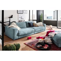 Big-Sofa Home Affaire "Enisa, bequeme, legere Polsterung B/T/H: 290/127/85 cm, Mega Sofa", blau (bleu), B:290cm H:85cm T:127cm, Cord (88% Polyester / 12% Polyacryl), Sofas, Big-Sofa, Zeitloses und stylisches Loungem&ouml;bel, in Fein- und Breitcord