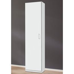 Kleiderschrank Priess "Bilbao", wei&szlig;, B:48cm H:193cm T:54cm, Holzwerkstoff, Schr&auml;nke, Kleiderschrank, T&uuml;ranschlag links oder rechts