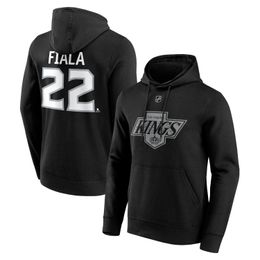 Kapuzenpullover Fanatics "Fanatics Hoodie Los Angeles Kings Graphic Kevin Fiala 22", Herren, Gr. L, mehrfarbig, 80% Baumwolle, 20% Polyester, Pullover Kapuzenpullover