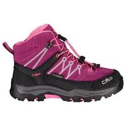 Wanderschuh CMP "RIGEL MID WP", Kinder, Gr. 35, lila (beere), Veloursleder, Schuhe Wanderschuh, wasserdicht