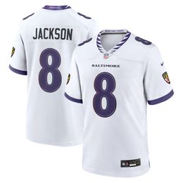 Footballtrikot Nike "Nike Trikot Baltimore Ravens Nike Road Jersey Jackson 8", Herren, Gr. L, mehrfarbig, 100% Polyester, Trikots