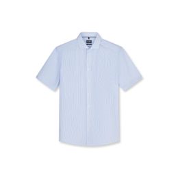 Businesshemd OLYMP "OLYMP Luxor, modern fit, Royal Kent", Herren, Gr. 39, Normaler Arm, blau (bleu), 100% Baumwolle, Hemden