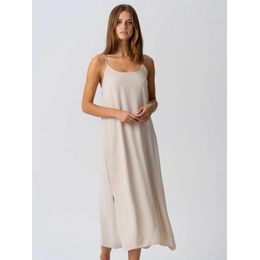 Jerseykleid TEESHOPPEN "TEESHOPPEN Dress Alicia", Damen, Gr. XLx34, beige, Obermaterial: 55% Leinen, 45% Viskose, Kleider Jerseykleid