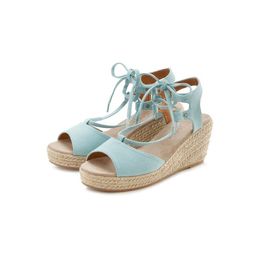 Lascana Keilsandalette 'Sommerschuh, offener Schuh, Sandale, Sandalette,' blau Gr. 42 f&uuml;r Damen
