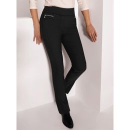Stehmann Comfort line Damen Schlupfhose mit Zierrei&szlig;verschluss, schwarz, Gr&ouml;&szlig;e 40