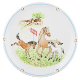 Speiseteller Seltmann Weiden "Compact - Mein Pony", bunt (wei&szlig;, bunt), B:25,4cm H:2,5cm L:25,4cm T:25,4cm &Oslash;:25,4cm, Porzellan, Speiseteller, Speiseteller, rund 25,5 cm