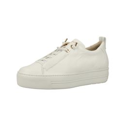 Sneaker Paul Green "Paul Green Sneaker Glattleder", Damen, Gr. 37, wei&szlig;, gold, Glattleder, Schuhe Sneaker