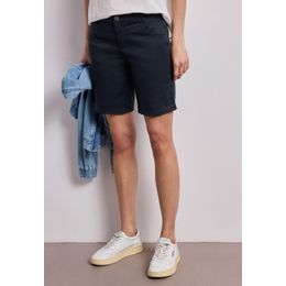 Shorts Street One, Damen, Gr. 42, shadowed navy, Web, 97% Baumwolle, 3% Elasthan, unifarben, comfort fit kurz, Hosen Shorts, in Bermuda-L&auml;nge