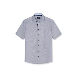 Businesshemd OLYMP "OLYMP Luxor, modern fit, New Kent", Herren, Gr. 38, Normaler Arm, marine, 100% Baumwolle, Hemden
