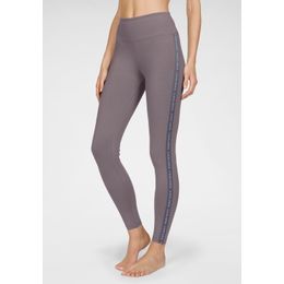 active by Lascana LASCANA ACTIVE Damen Leggings, stone, Gr&ouml;&szlig;e S (36/38)