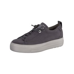 Plateausneaker Paul Green "Paul Green Sneaker Nubukleder", Damen, Gr. 38, grau, Nubukleder, Schuhe Plateausneaker