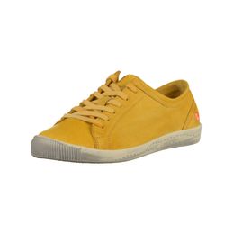 Sneaker Softinos "Softinos Sneaker Leder", Damen, Gr. 37, gelb, Leder, Schuhe Sneaker