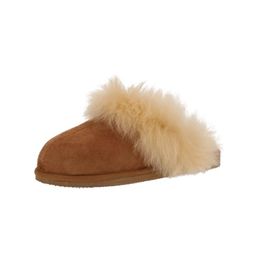 Hausschuh Shepherd "Shepherd Hausschuhe Leder", Damen, Gr. 38, chestnut, Leder, Schuhe Hausschuh