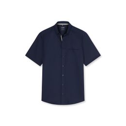 Businesshemd OLYMP "OLYMP Luxor, modern fit, Button-down", Herren, Gr. 38, Normaler Arm, marine, 100% Baumwolle, Hemden