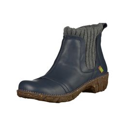 Stiefelette El Naturalista "El Naturalista Stiefelette Leder", Damen, Gr. 39, blau (ocean), Leder, Schuhe Stiefelette