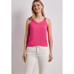 Tr&auml;gertop Street One, Damen, Gr. 34, magenta dream, Stoff, 95% Viskose, 5% Elasthan, unifarben, normal normal, V-Ausschnitt, abgesteppt, Tops Tr&auml;gertop, Jersey