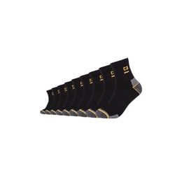 Kurzsocken Camano "9er Pack", Damen, Gr. 39-42, schwarz, 80% Baumwolle, 17% Polyester, 3% Elasthan, Colorblocking, Socken