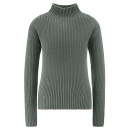 Peter Hahn - Pullover mit Stehkragen, gr&uuml;n, Gr. 46 / L - Baumwolle