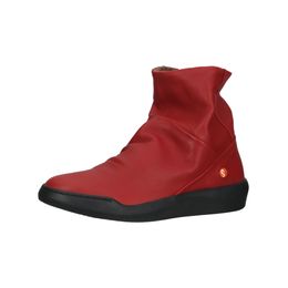 Stiefelette Softinos "Softinos Stiefelette Leder", Damen, Gr. 37, rot, Leder, Schuhe Stiefelette