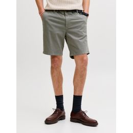 Jack & Jones Chinoshorts JACK & JONES "JPSTACE VANCE CHINO SHORTS REG SN", Herren, Gr. L, N-Gr, agave gr&uuml;n, Web, Obermaterial: 97% Baumwolle, 3% Elasthan, unifarben, relaxed fit kniefrei, Hosen Chinoshorts, Baumwollmischung, relaxed fit