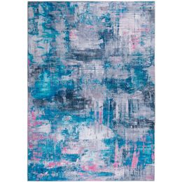 Teppich LUXOR living "Prima" Gr. 2, blau, B:80cm H:7mm L:150cm, Kunstfaser, Teppiche, Teppich, Kurzflor, bedruckt, modernes Design, auch als L&auml;ufer erh&auml;ltlich
