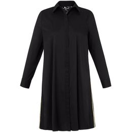 frapp - Hemdblusen-Kleid, schwarz, Gr. 52 / XXL - Baumwolle