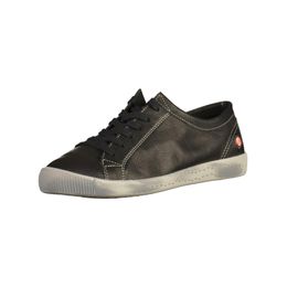 Sneaker Softinos "Softinos Sneaker Leder", Damen, Gr. 39, schwarz, Leder, Schuhe Sneaker