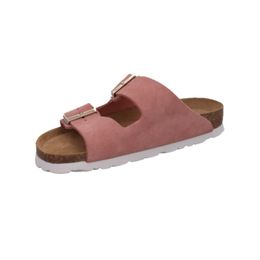 Hausschuh Rohde "Rohde Pantoletten Veloursleder", Damen, Gr. 39, rosa, Veloursleder, Schuhe Hausschuh