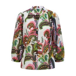 Peter Hahn - Bluse mit Rundhals-Ausschnitt, beige, Gr. 46 / L - Baumwolle