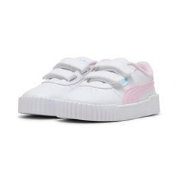 Sneaker Puma "CARINA 3.0 JELLY HEAVEN V INF", M&auml;dchen, Gr. 23, Puma wei&szlig;, pearl pink, Synthetik, unifarben, Schuhe Sneaker, f&uuml;r Kinder, mit Klettverschluss, mit Gummilaufsohle