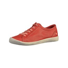 Sneaker Softinos "Softinos Sneaker Leder", Damen, Gr. 38, rot, Leder, Schuhe Sneaker