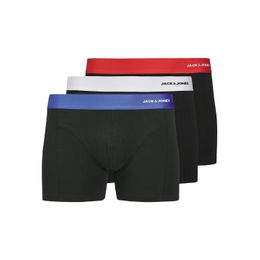 Jack & Jones Trunk JACK & JONES "JACNYJAH BAMBOO TRUNKS 3 PACK SN", Herren, Gr. L, 3 Stk., schwarz (schwarz pack:schwarz, schwarz (colourot wb)), Jersey, Obermaterial: 65% Viskose, 30% Baumwolle, 5% Elasthan, unifarben, bequem, Unterhosen