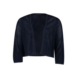 Strickjacke Betty Barclay "Damen mit 3/4 Arm", Damen, Gr. 36, blau (dunkelblau), Strick, Obermaterial: 65% Viskose, 35% Polyamid, relaxed fit normal, V-Ausschnitt, Strickjacken Strickjacke, Strick