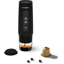 Brunner Vivamoca Espressomaschine tragbar f&uuml;r Kapseln und Pulver schwarz - Kaffeemaschinen & Wasserkocher