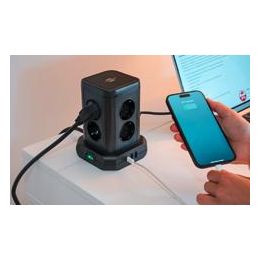 Fa.Brennenstuhl Brennenstuhl Steckdosenturm Mehrfachsteckdose 8-fach 3680 Watt - Verteilungseinheiten