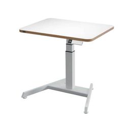 Leitz Ergo elektrisch h&ouml;henverstellbarer Schreibtisch wei&szlig; rechteckig, A-Fu&szlig;-Gestell wei&szlig; 80,0 x 60,0 cm