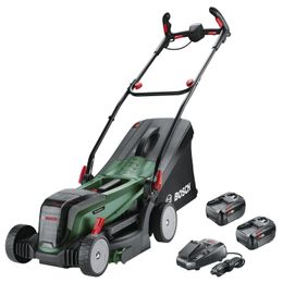 Bosch Home & Garden UniversalRotak 2x18V-37-550 Akku-Rasenm&auml;her 18,0 V f&uuml;r bis zu 550 m&sup2;, mit 2 Akkus