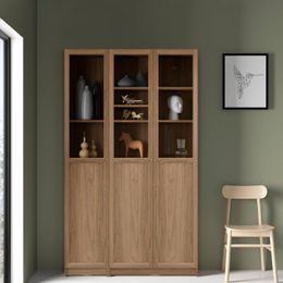 IKEA BILLY / OXBERG Regalkombi. mit Paneel-/Vitrt&uuml;ren