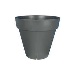 RIVIERA RIVIERA LOFT runder Blumenkasten &ndash; Kunststoff &ndash; Durchmesser 30 cm &ndash; Grau