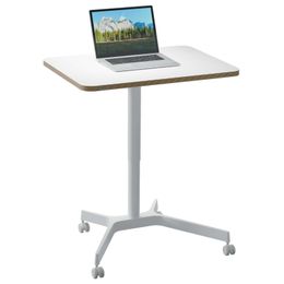 Leitz Ergo h&ouml;henverstellbarer Schreibtisch wei&szlig; rechteckig, 4-Fu&szlig;-Gestell wei&szlig; 80,0 x 60,0 cm