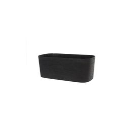 GARDEN ID Pflanzgef&auml;&szlig; mit Wasserreservoir &ndash; GARDEN ID Respect &ndash; Black-Anth 50 x 17 cm &ndash; 100 % Hausm&uuml;ll &ndash; 100 % recycelbar &ndash; Strukturierte Oberfl&auml;che
