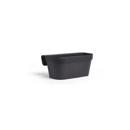 GARDEN ID Pflanzgef&auml;&szlig; mit Haken &ndash; GARDEN ID Star &ndash; Black-Anth 50 x 21 cm &ndash; Einfache Befestigung &ndash; Wasserspeicher &ndash; recycelt und zu 100 % recycelbar