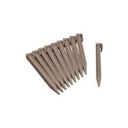 Nature Natur-Beutel mit 10 Ankern f&uuml;r Polypropylen-Gartenbegrenzungen &ndash; H 26,7 x 1,9 x 1,8 cm &ndash; Beige-Taupe