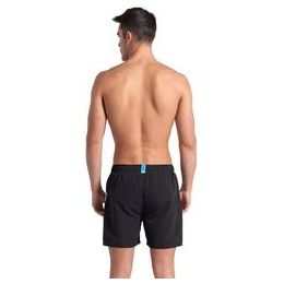 Badeshorts arena "FUNDAMENTALS arena LOGO BOXER R", Herren, Gr. 3XL, N-Gr, schwarz-wei&szlig; (schwarz, wei&szlig;), Obermaterial: 100% Polyester, Badehosen Badeshorts, Schnelltrocknendes Material, elastischer Bund, flache Vorderseite