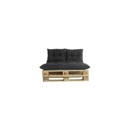 JARDIN PRIVE Klassisches Paletten-Set &ndash; Schiefermatratze + 2 R&uuml;ckenkissen &ndash; PRIVATER GARTEN