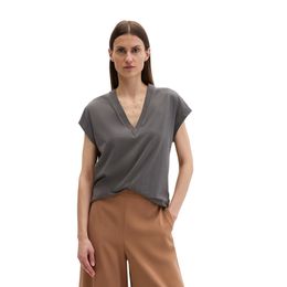 Marc O'Polo T-Shirt MARC O'POLO "mit TENCEL&trade; Modal", Damen, Gr. L, grau (oxide grau), Obermaterial: 48% Modal, 48% Baumwolle, 4% Elasthan, unifarben, loose fit, Shirts T-Shirt